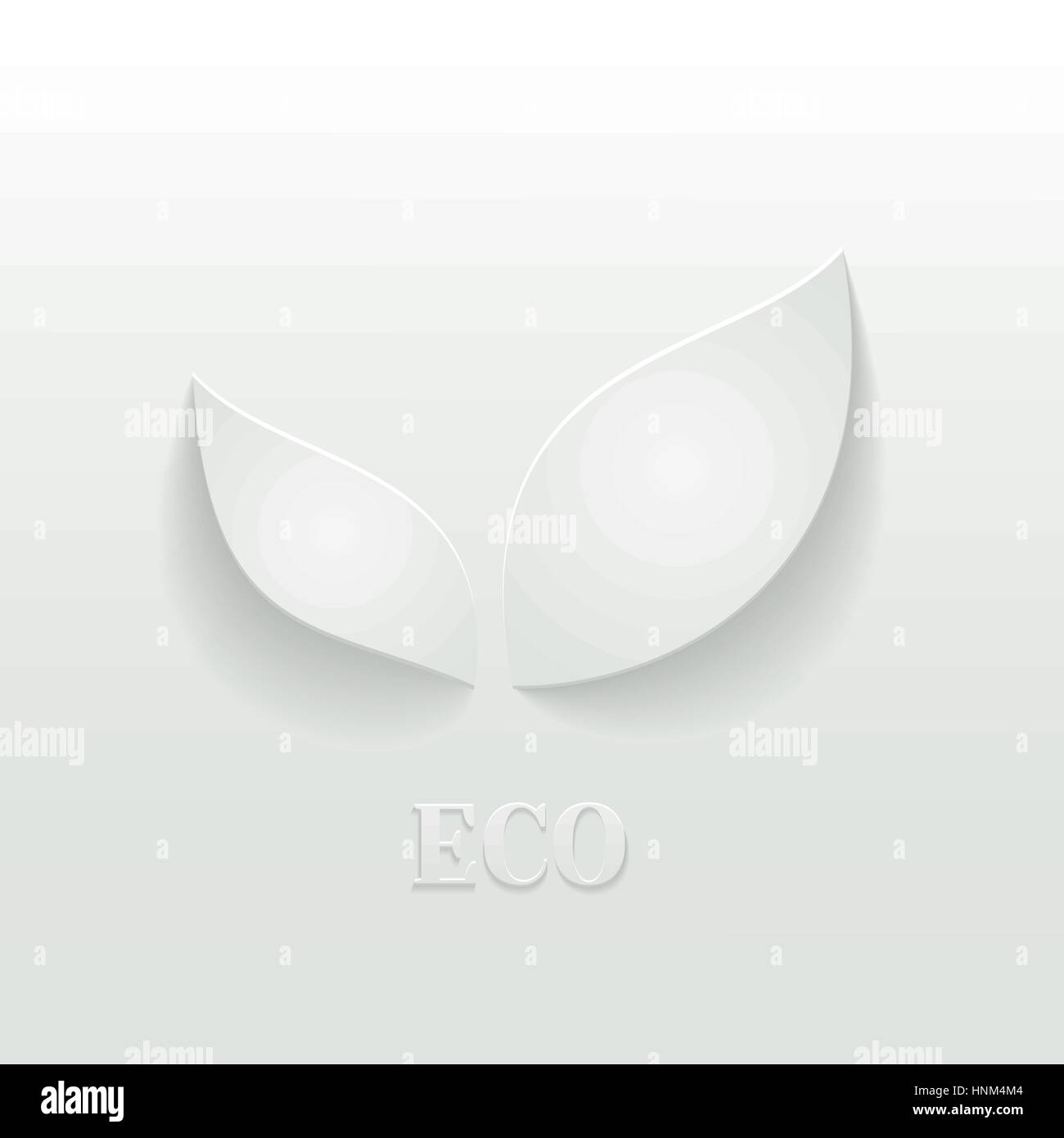 White eco friendly background - abstract paper leaves Stock Vector ...