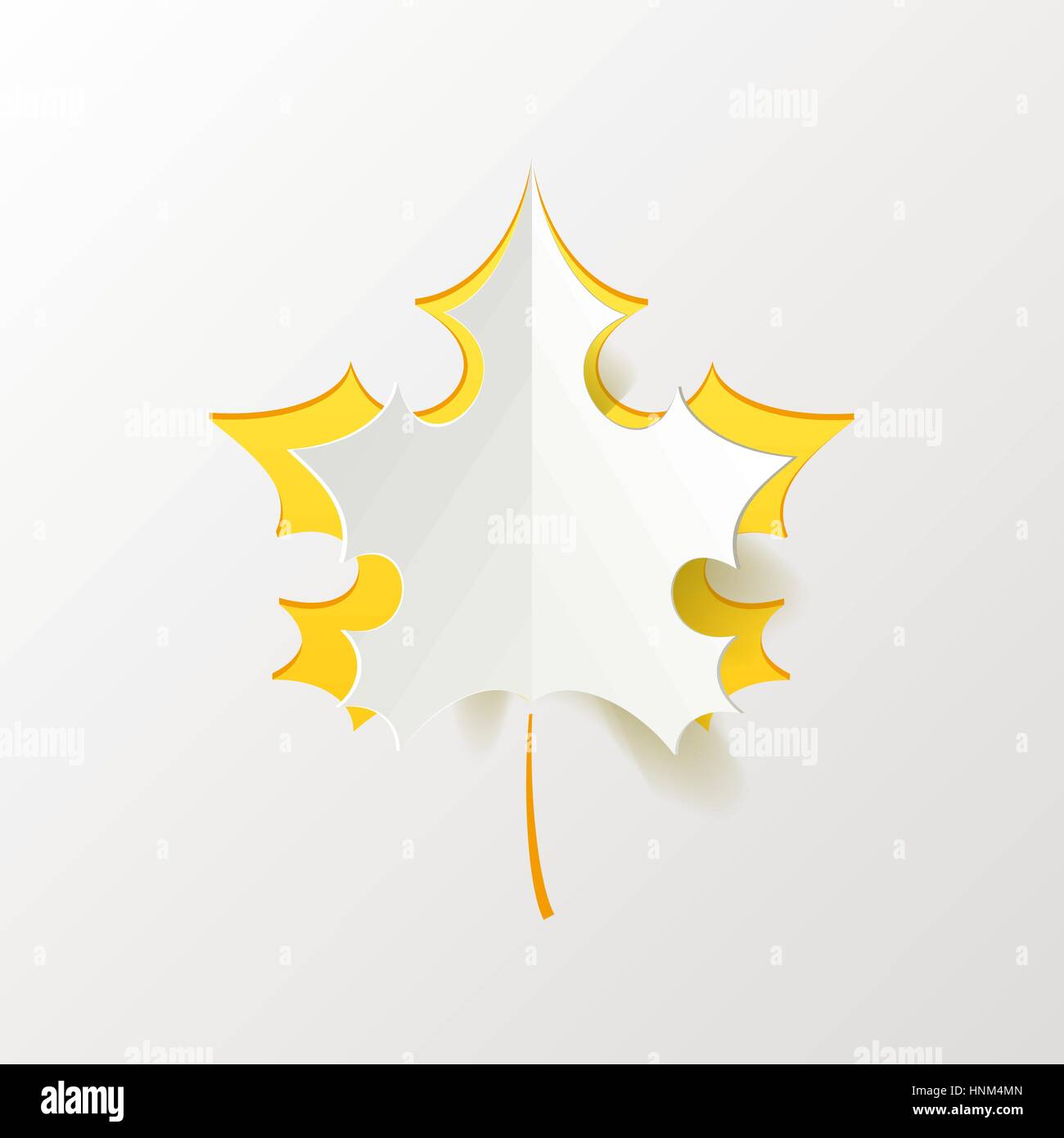 Yellow leaf isolated Stock Vector Images - Alamy