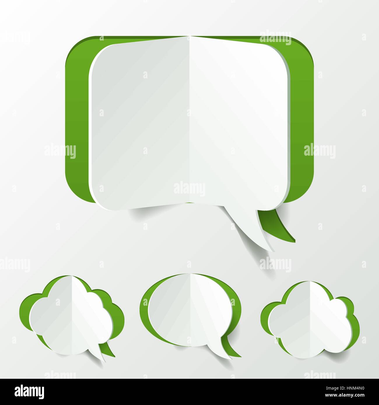 Green cut paper background Stock Vector Images - Alamy