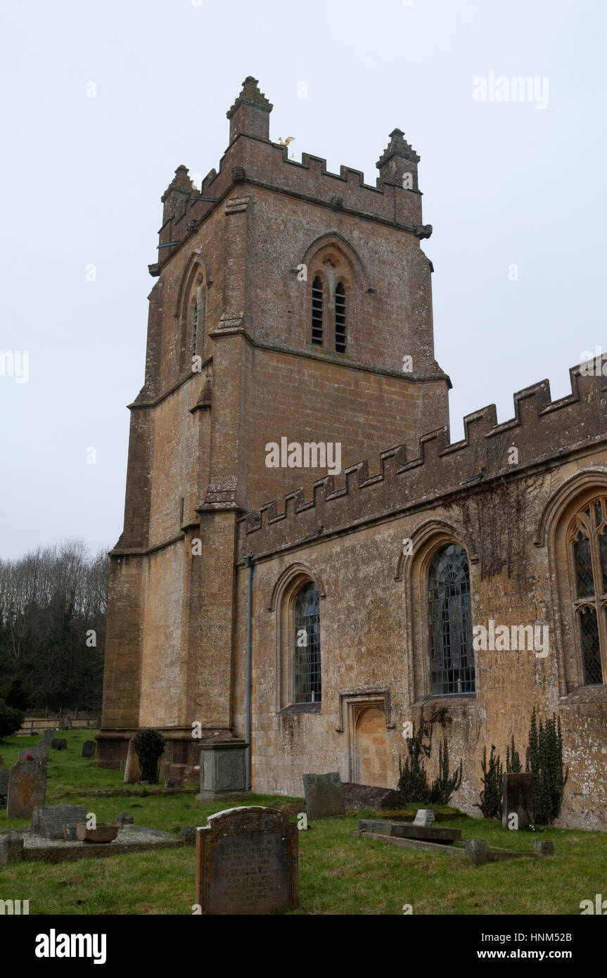 St. Mary`s Church, Temple Guiting, Gloucestershire, England, UK Stock ...