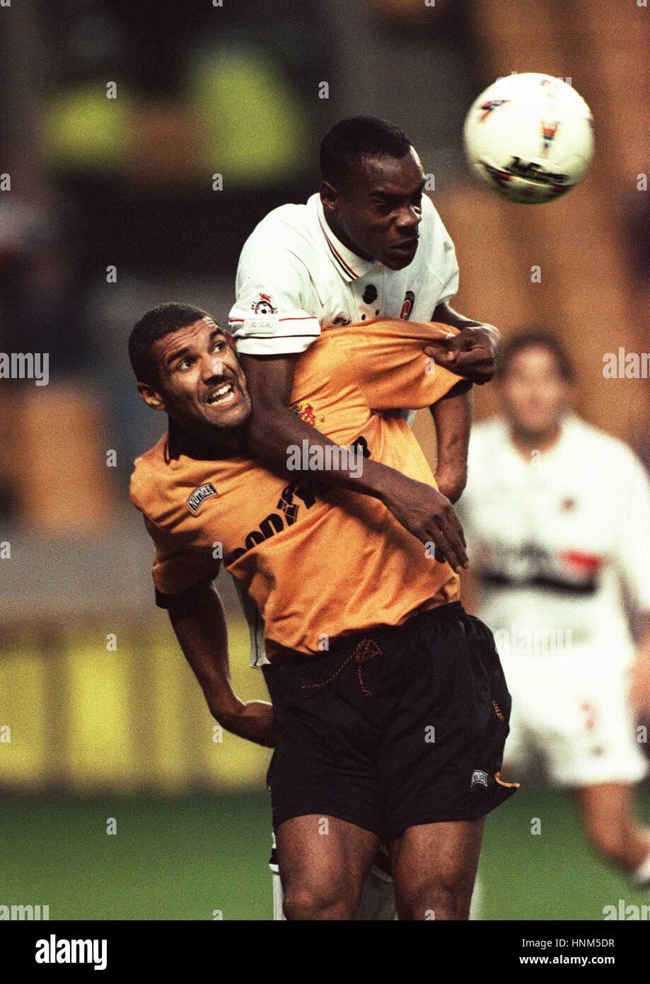 DON GOODMAN & RICHARD RUFUS WOLVES V CHARLTON FC 11 January 1996 Stock ...