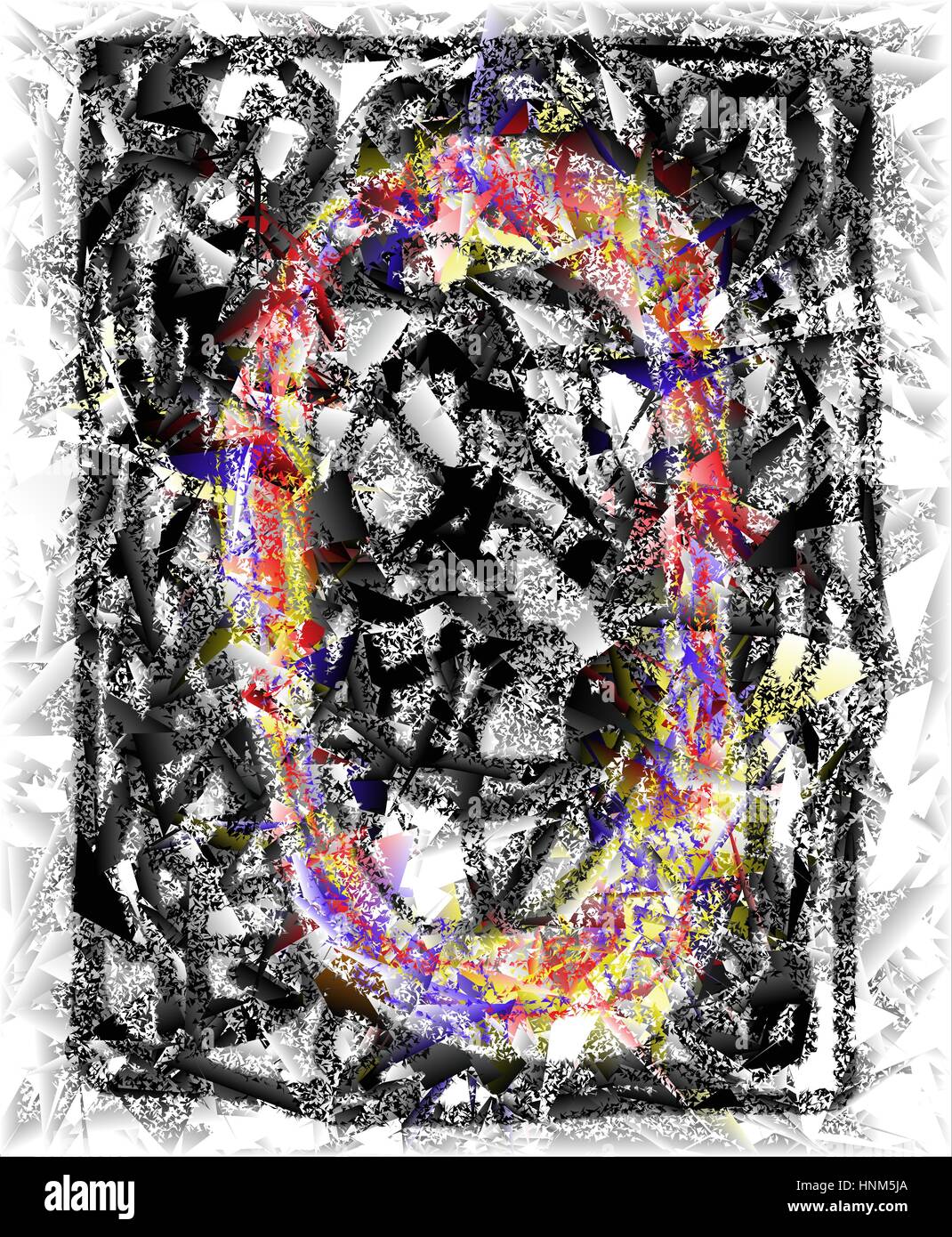 The colored abstract Initials letter O Stock Photo - Alamy