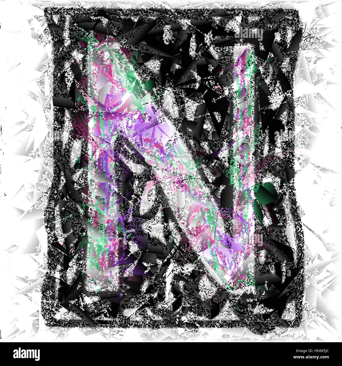 The colored abstract Initials letter N Stock Photo - Alamy