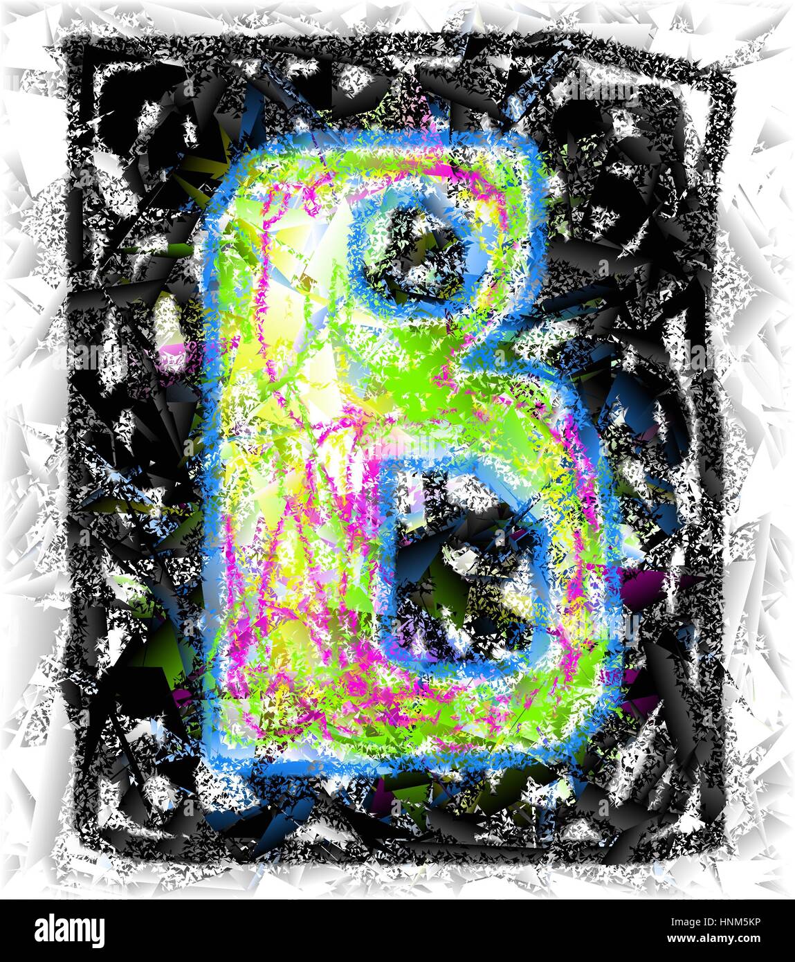 The colored abstract Initials letter B Stock Photo - Alamy