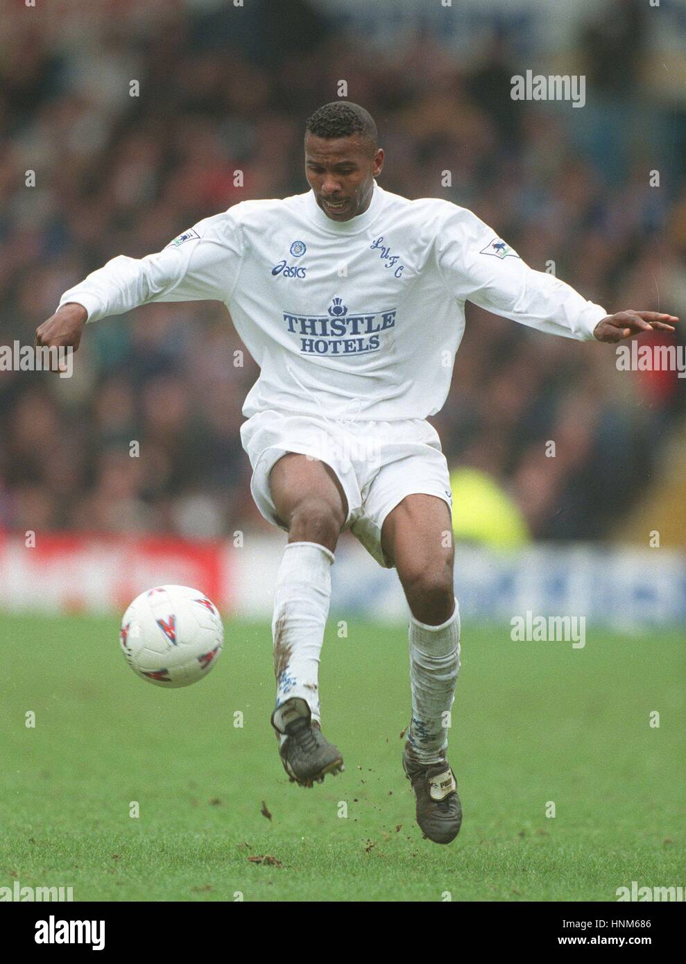 LUCAS RADEBE LEEDS UNITED FC 26 February 1996 Stock Photo - Alamy