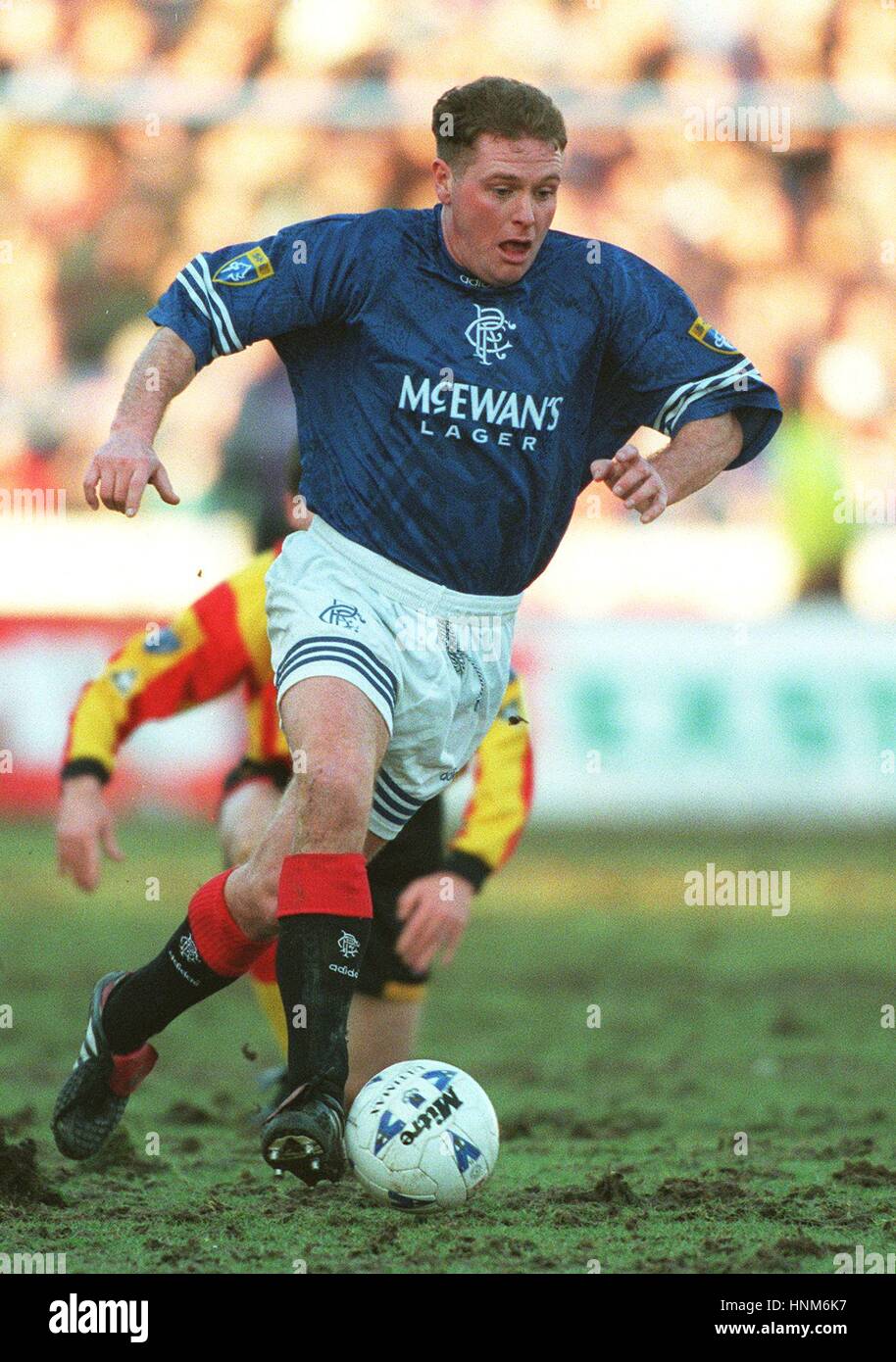 PAUL GASCOIGNE GLASGOW RANGERS FC 14 March 1996 Stock Photo - Alamy