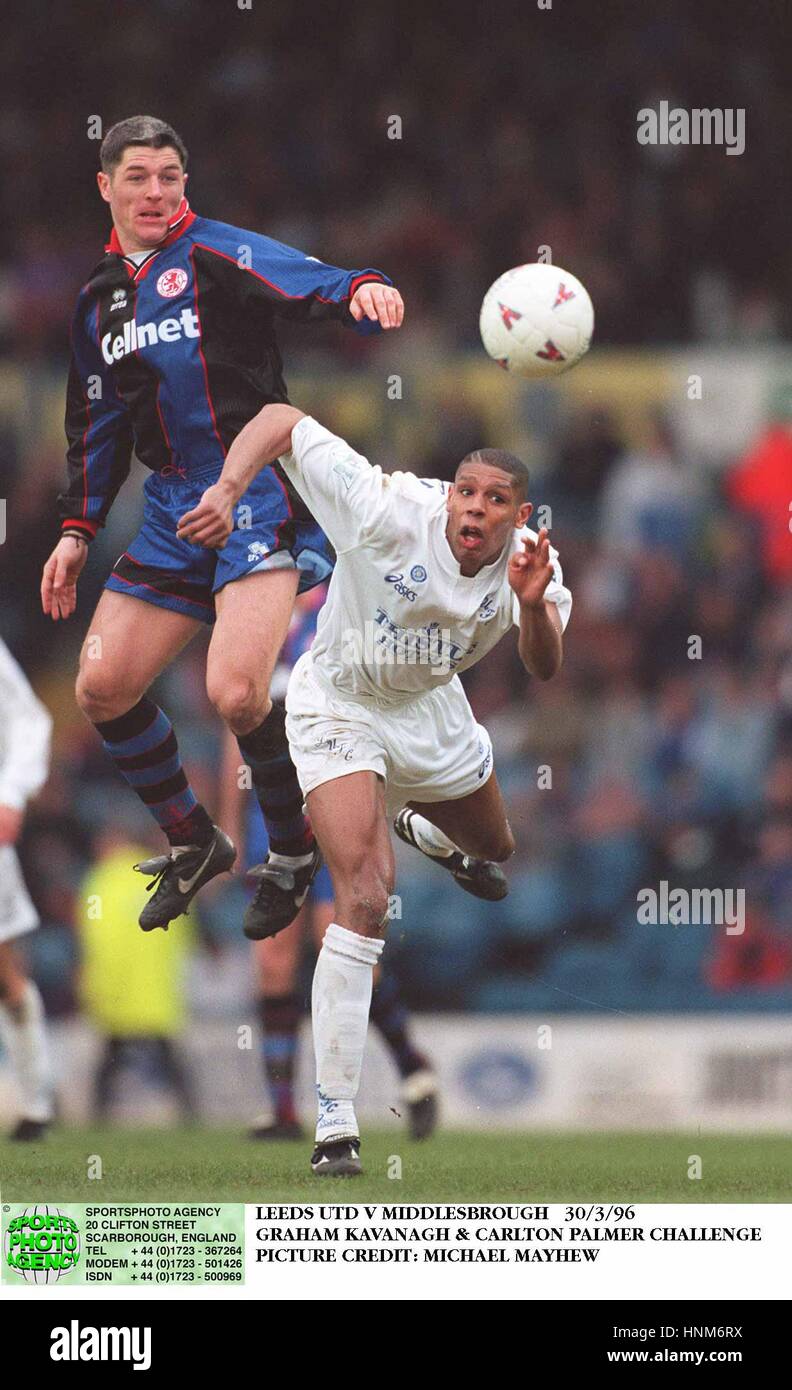 GRAHAM KAVANAGH & PALMER LEEDS V MIDDLESBROUGH 30 March 1996 Stock ...