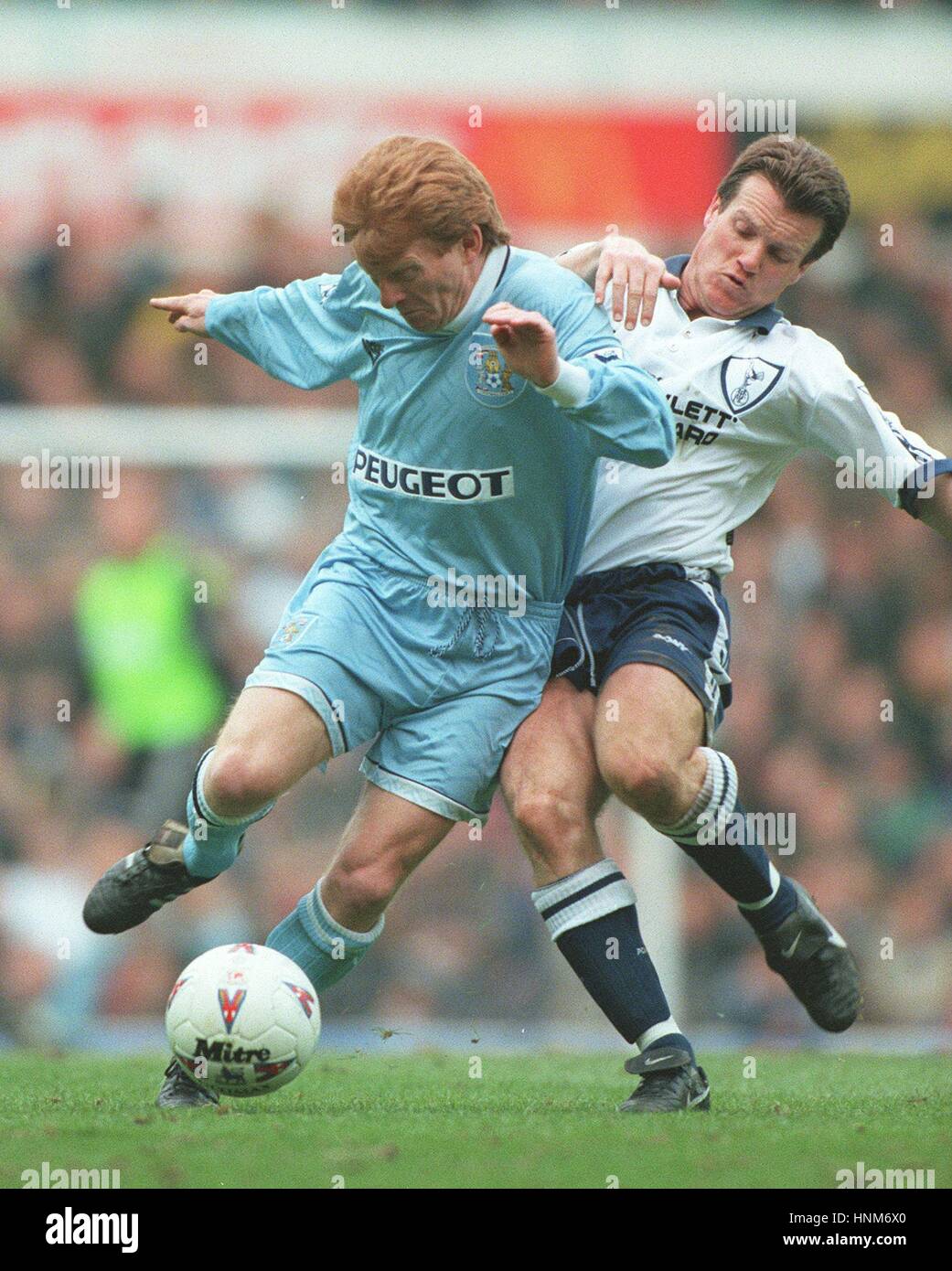 ANDY SINTON & GORDON STRACHAN SPURS V COVENTRY 01 April 1996 Stock ...