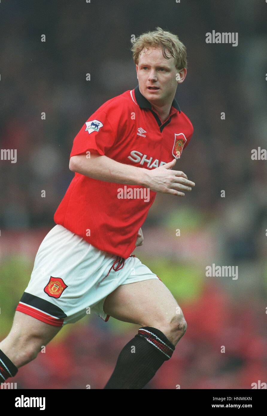 DAVID MAY MANCHESTER UNITED FC 02 April 1996 Stock Photo - Alamy