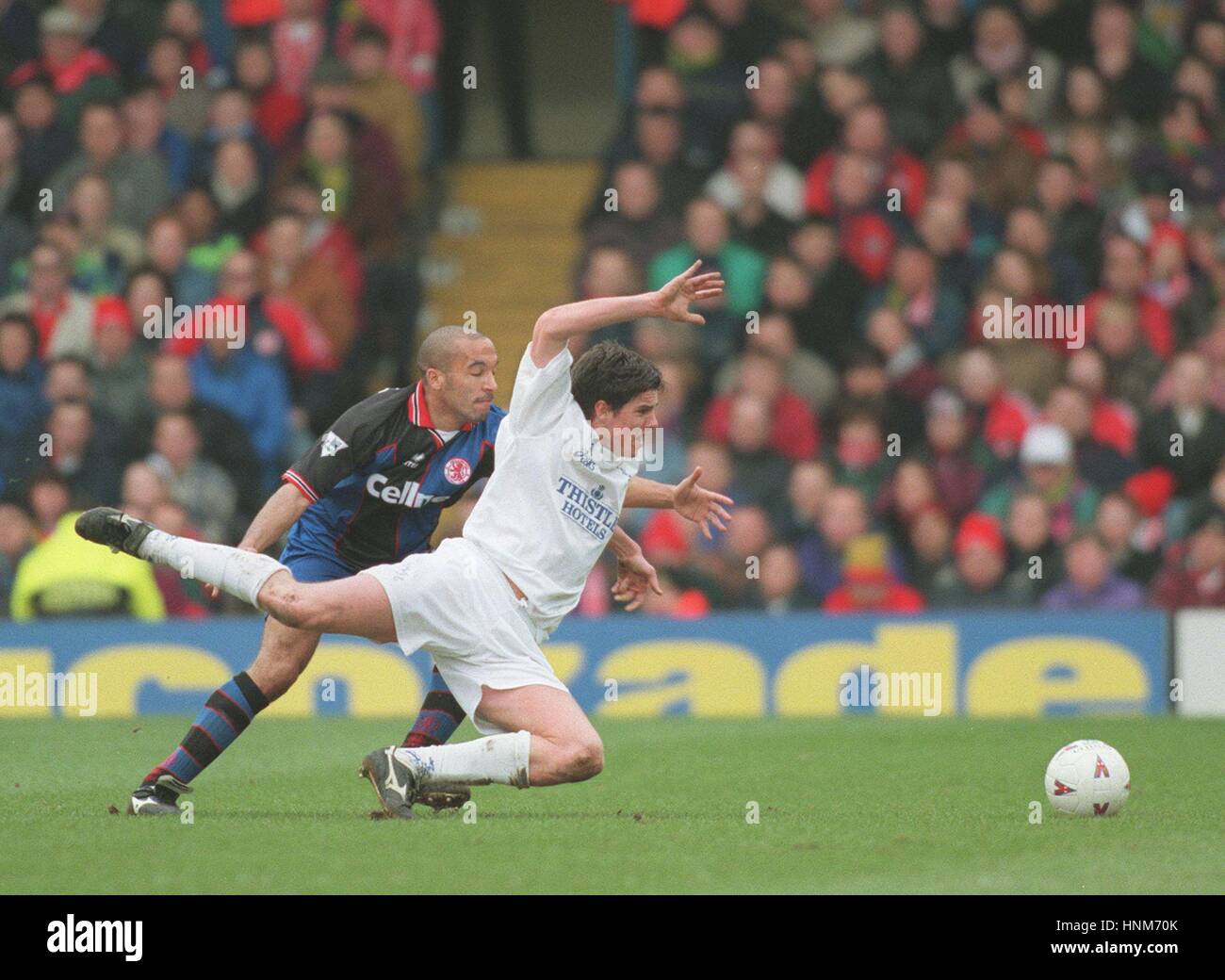 CURTIS FLEMING & ANDY GRAY LEEDS V MIDDLESBROUGH 02 April 1996 Stock ...