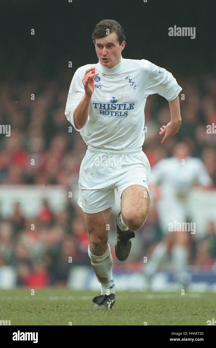 DAVID WETHERALL LEEDS UNITED FC 09 April 1996 Stock Photo - Alamy