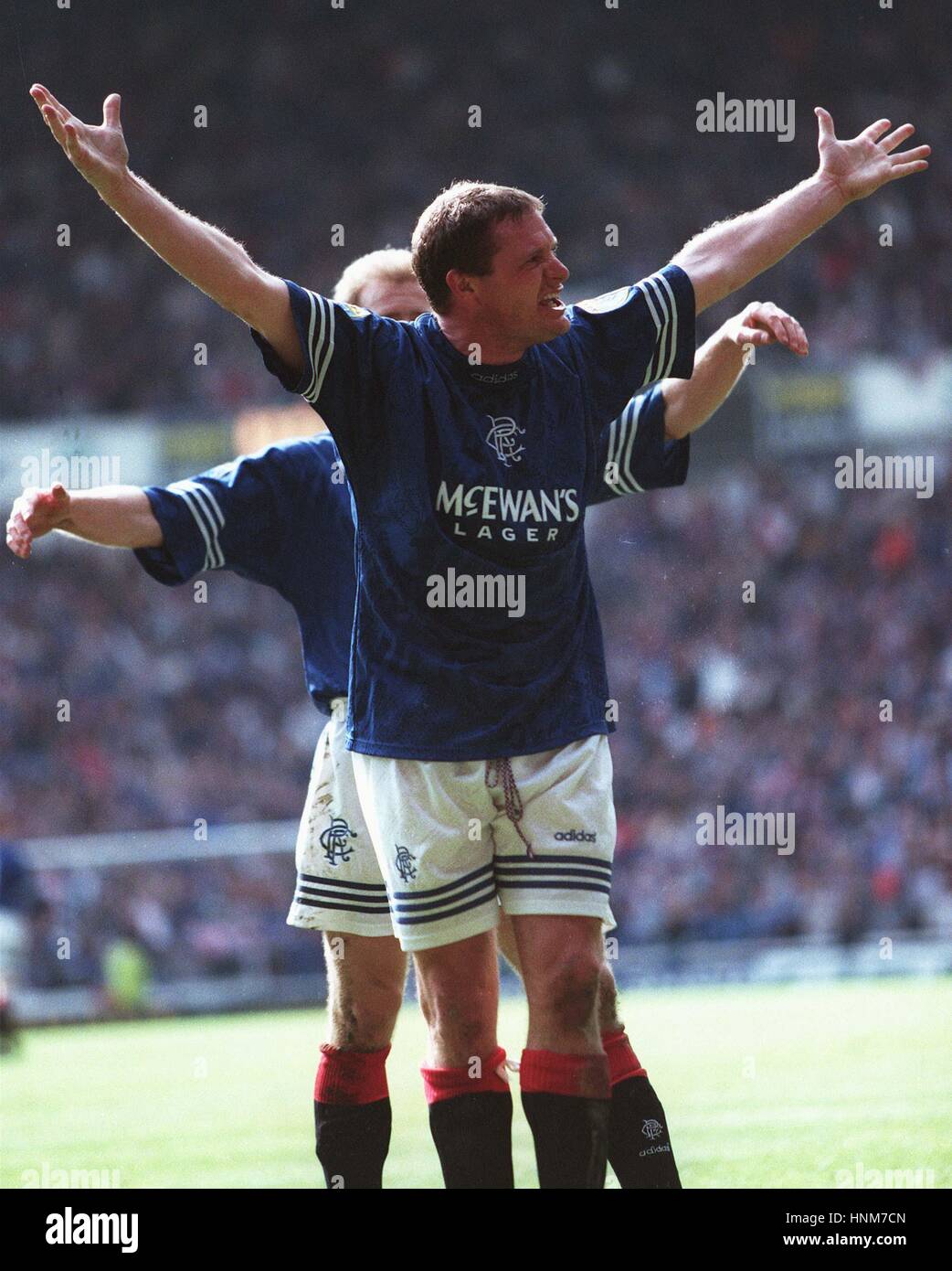 PAUL GASCOIGNE GLASGOW RANGERS FC 30 April 1996 Stock Photo - Alamy