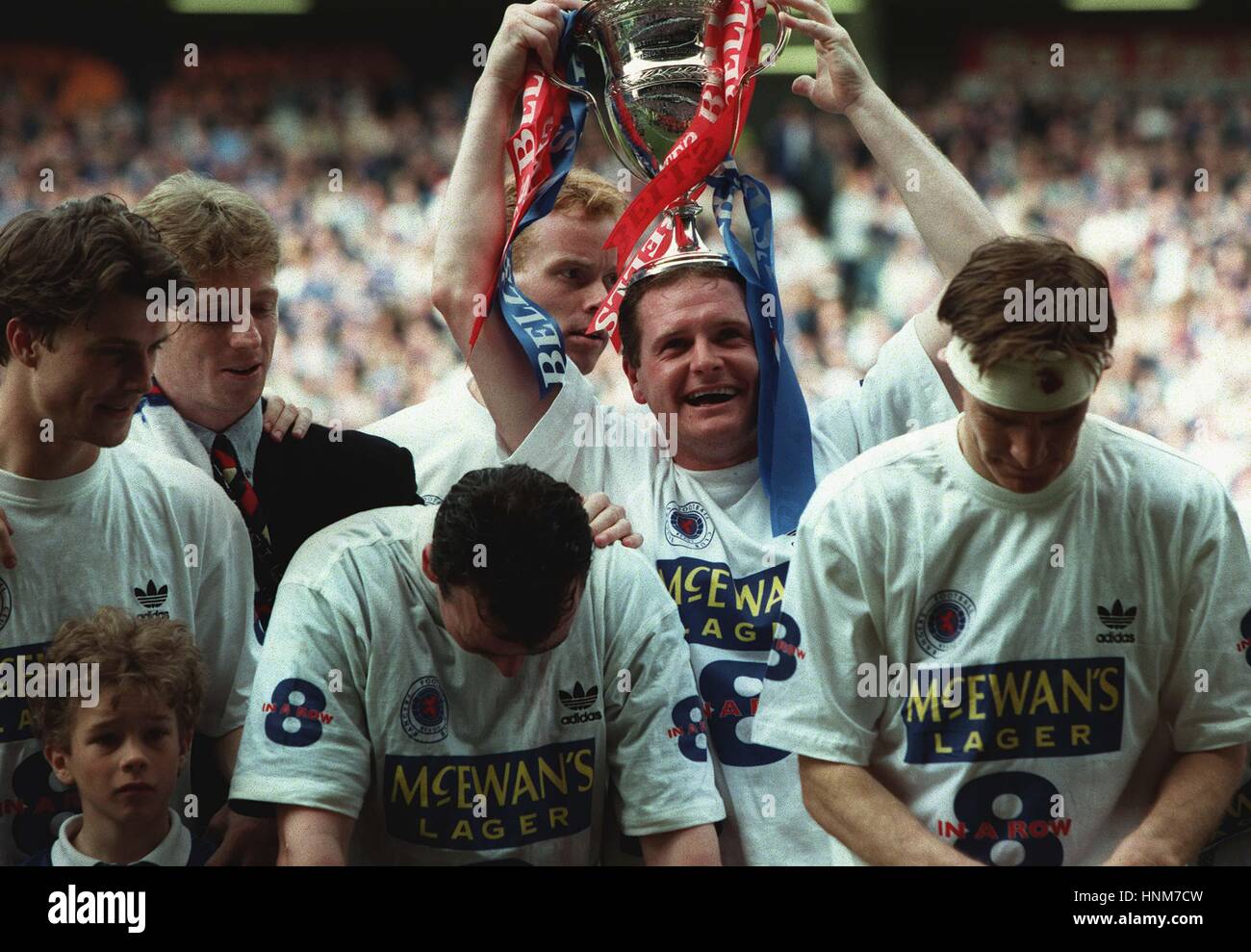 PAUL GASCOIGNE GLASGOW RANGERS FC 30 April 1996 Stock Photo - Alamy