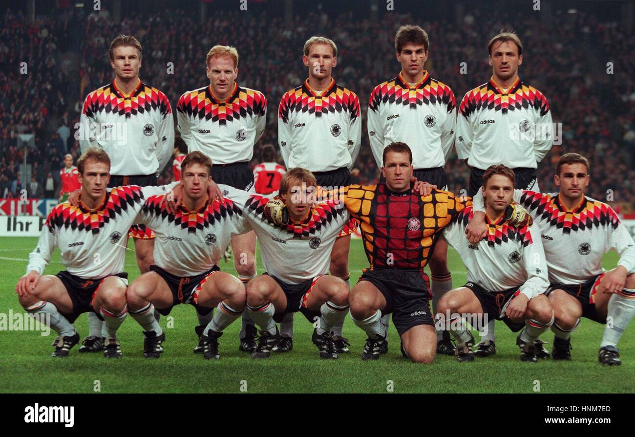 GERMAN TEAM GROUP EUROPEAN NATIONS 11 May 1996 Stock Photo - Alamy