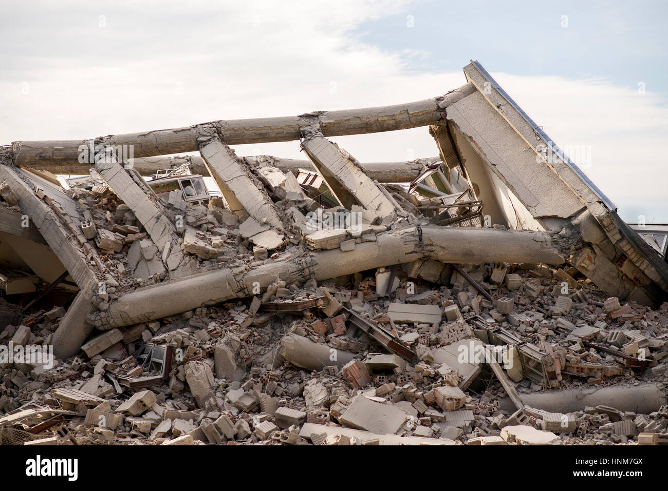 Collapsed Industrial building Stock Photo - Alamy