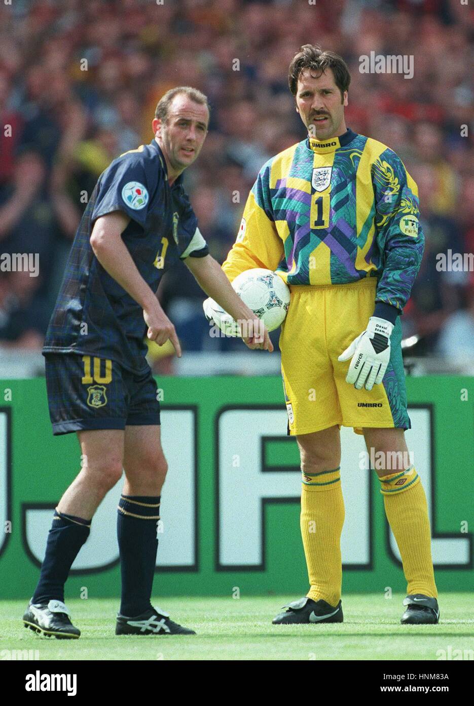 GARY MCALLISTER & DAVID SEAMAN ENGLAND V SCOTLAND 15 June 1996 Stock ...