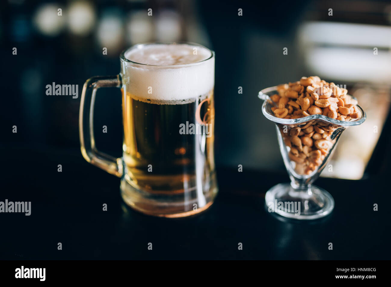 Mug beer peanuts in hi-res stock photography and images - Alamy