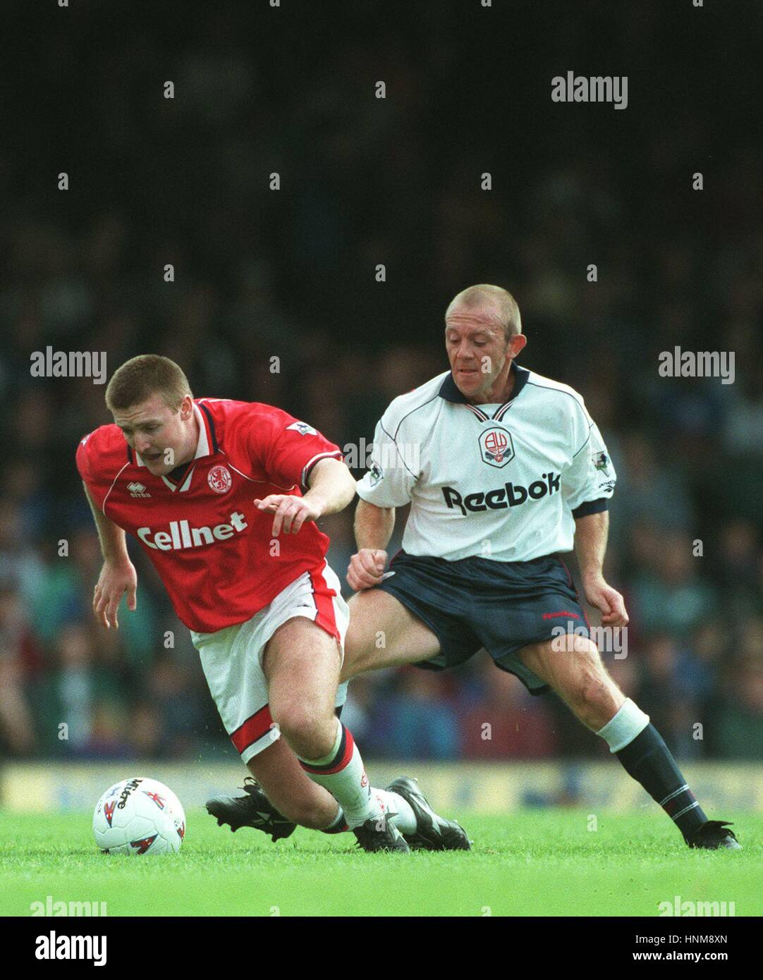 JAMIE POLLOCK & MARK PATTERSON MIDDLESBROUGH V BOLTON 21 September 1995 ...