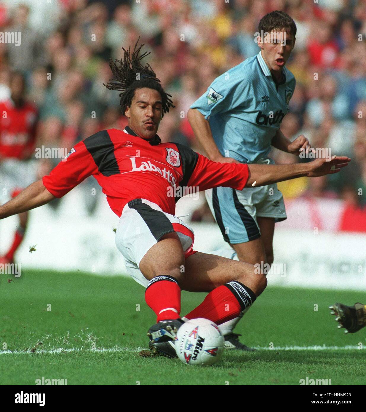 JASON LEE SCORES HIS 1ST GOAL NOTTS FOREST V MAN CITY 30 September 1995 ...