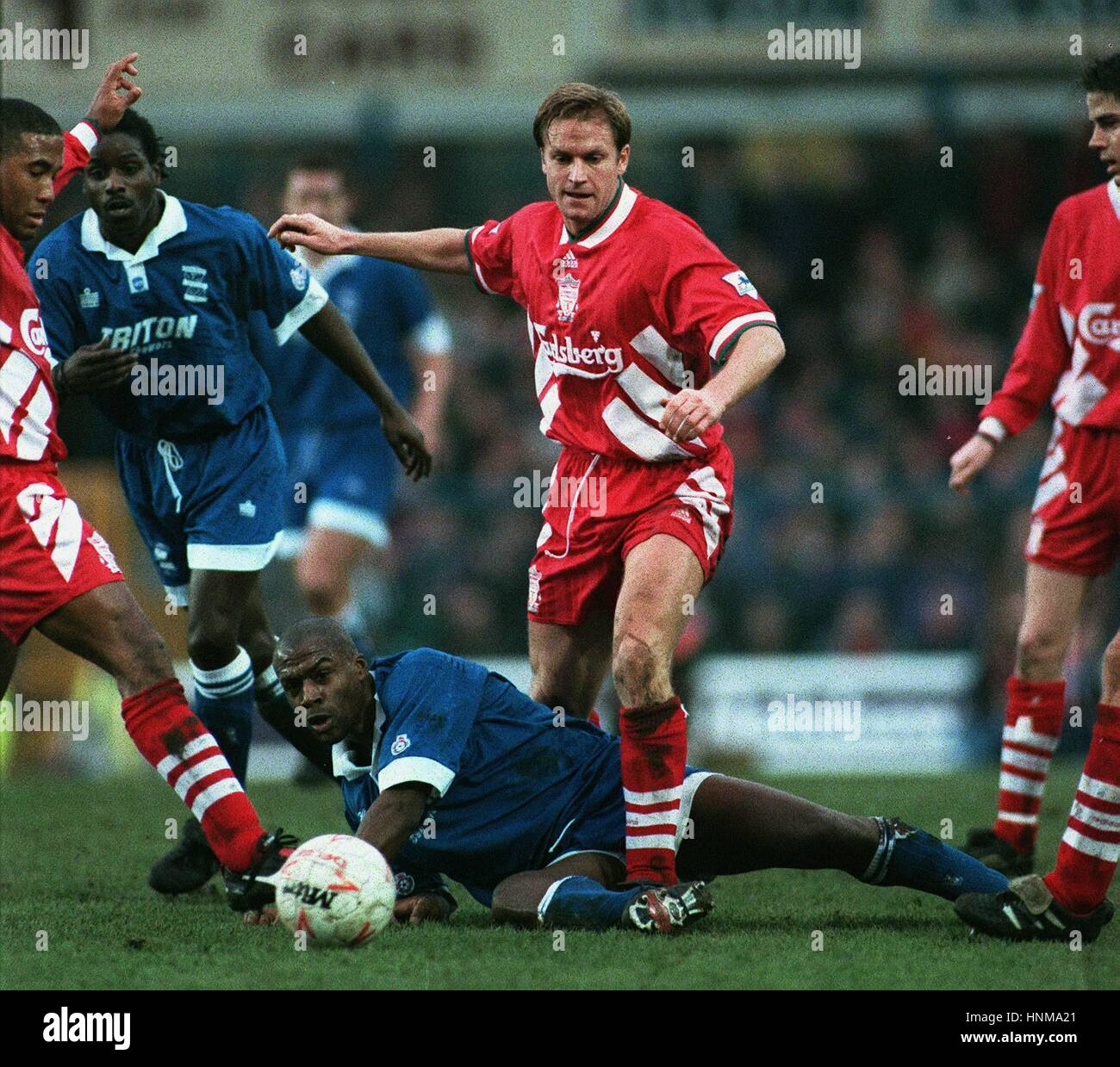 SCALES CLIMBS OVER DONOWA BIRMINGHAM CITY V LIVERPOOL FC 07 January ...