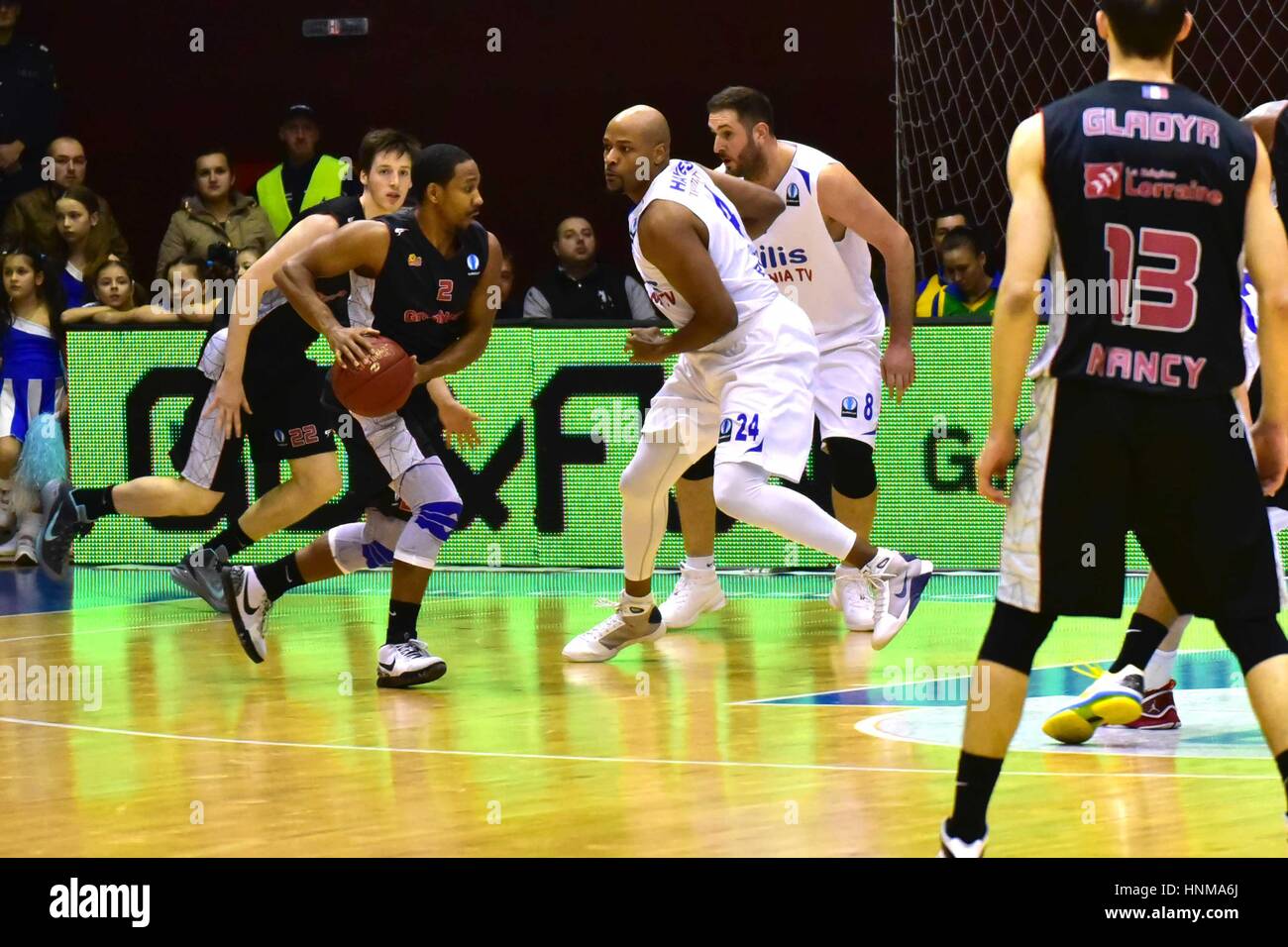 February 11, 2015: Jarvis Hayes #24 of CSU Asesoft Ploiesti and Keydren ...