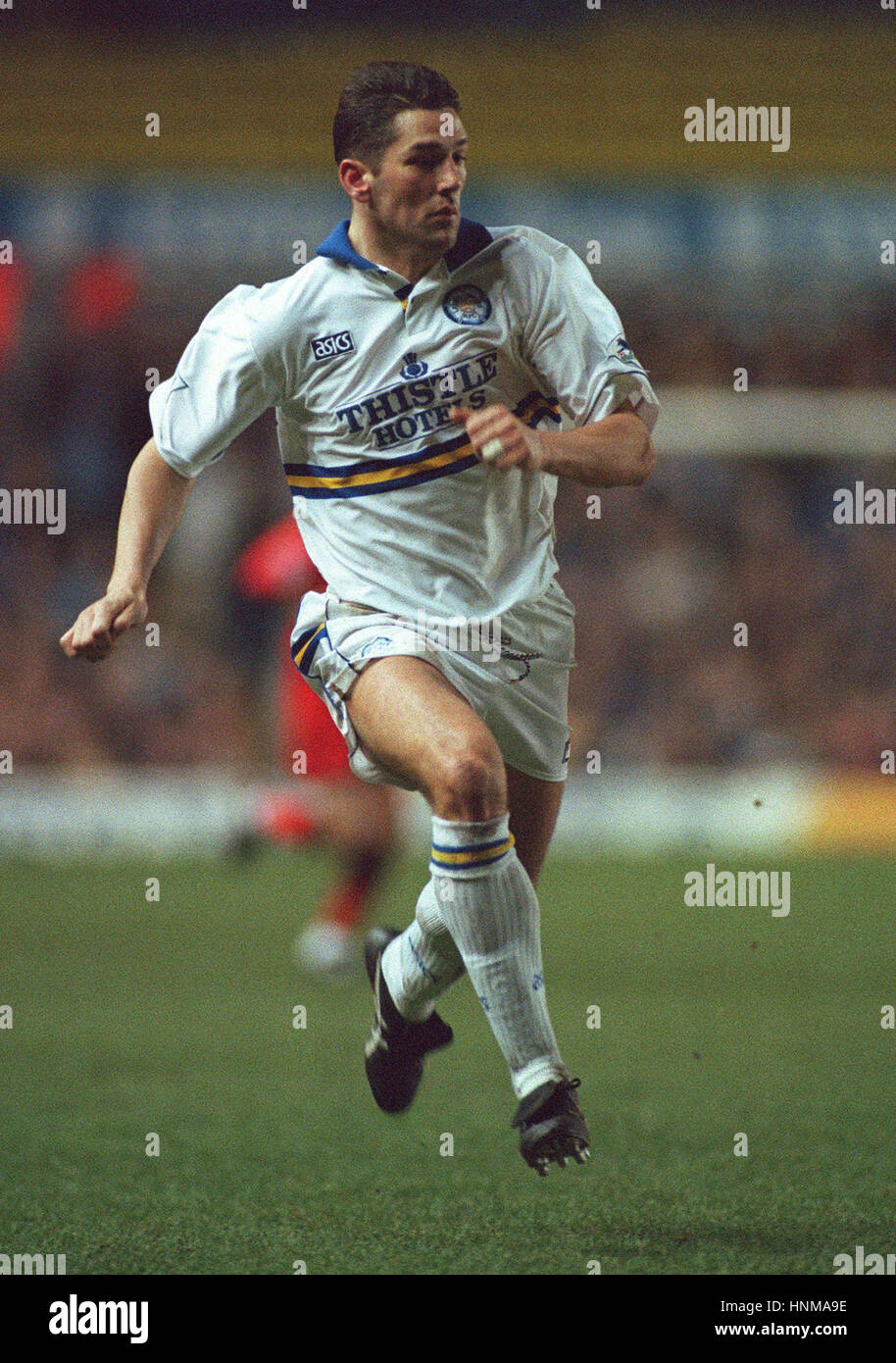 DAVID WHITE LEEDS UNITED FC 25 January 1995 Stock Photo - Alamy