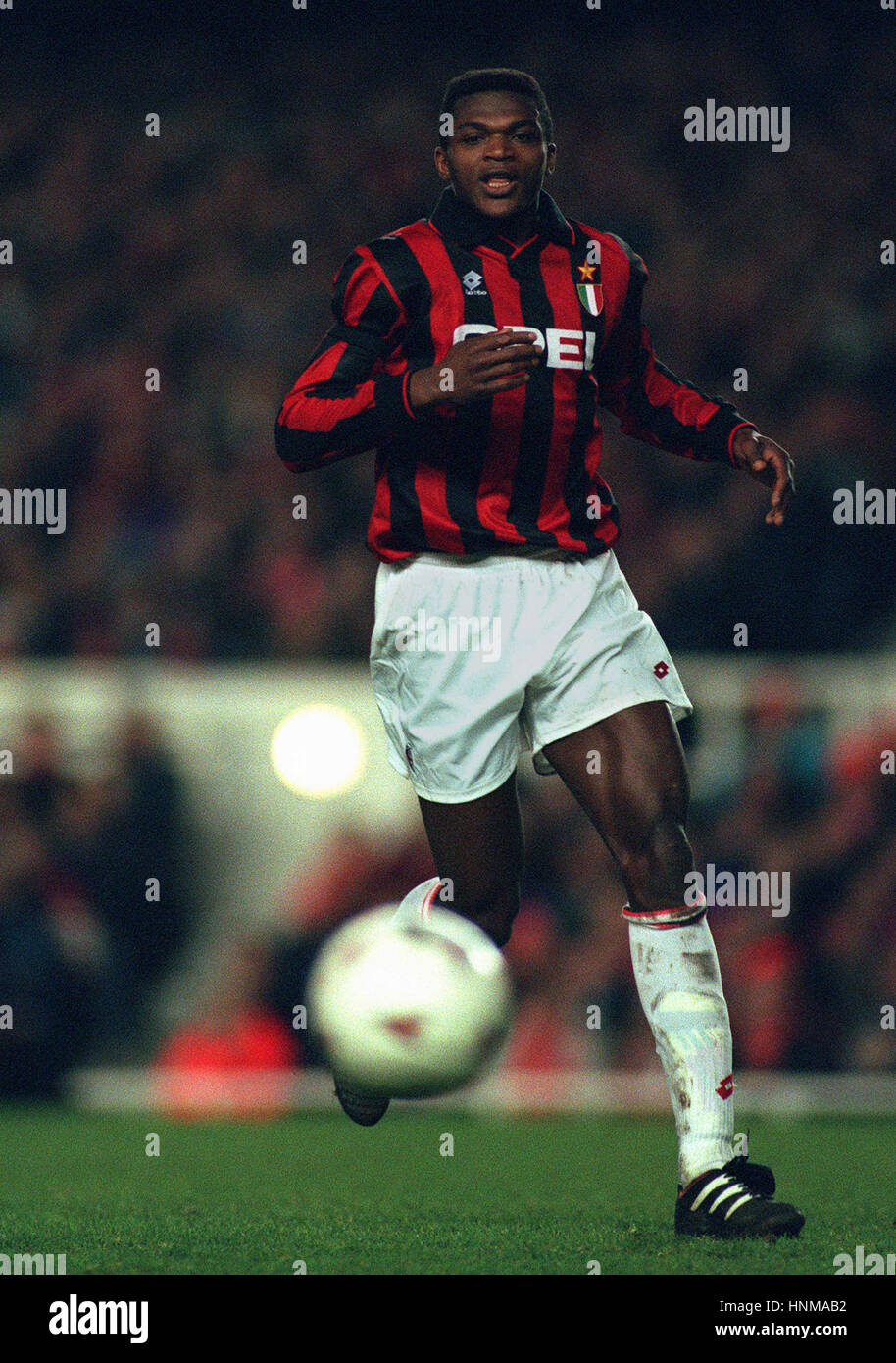 MARCEL DESAILLY AC MILAN 07 February 1995 Stock Photo - Alamy