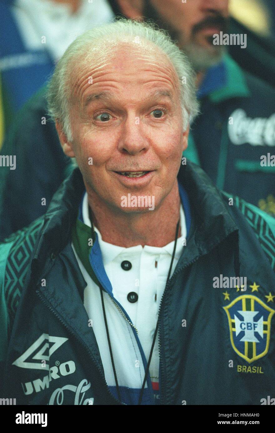 MARIO ZAGALLO BRAZILIAN FOOTBALL MANAGER 14 June 1995 Stock Photo - Alamy