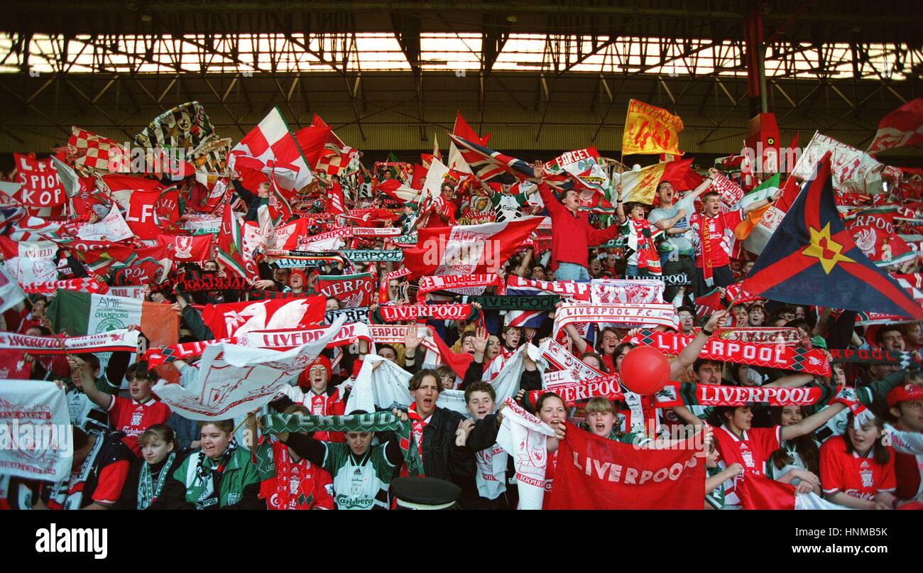 THE KOP ANFIELD LAST GAME BEFORE ALL SEATER 30 March 1995 Stock Photo ...