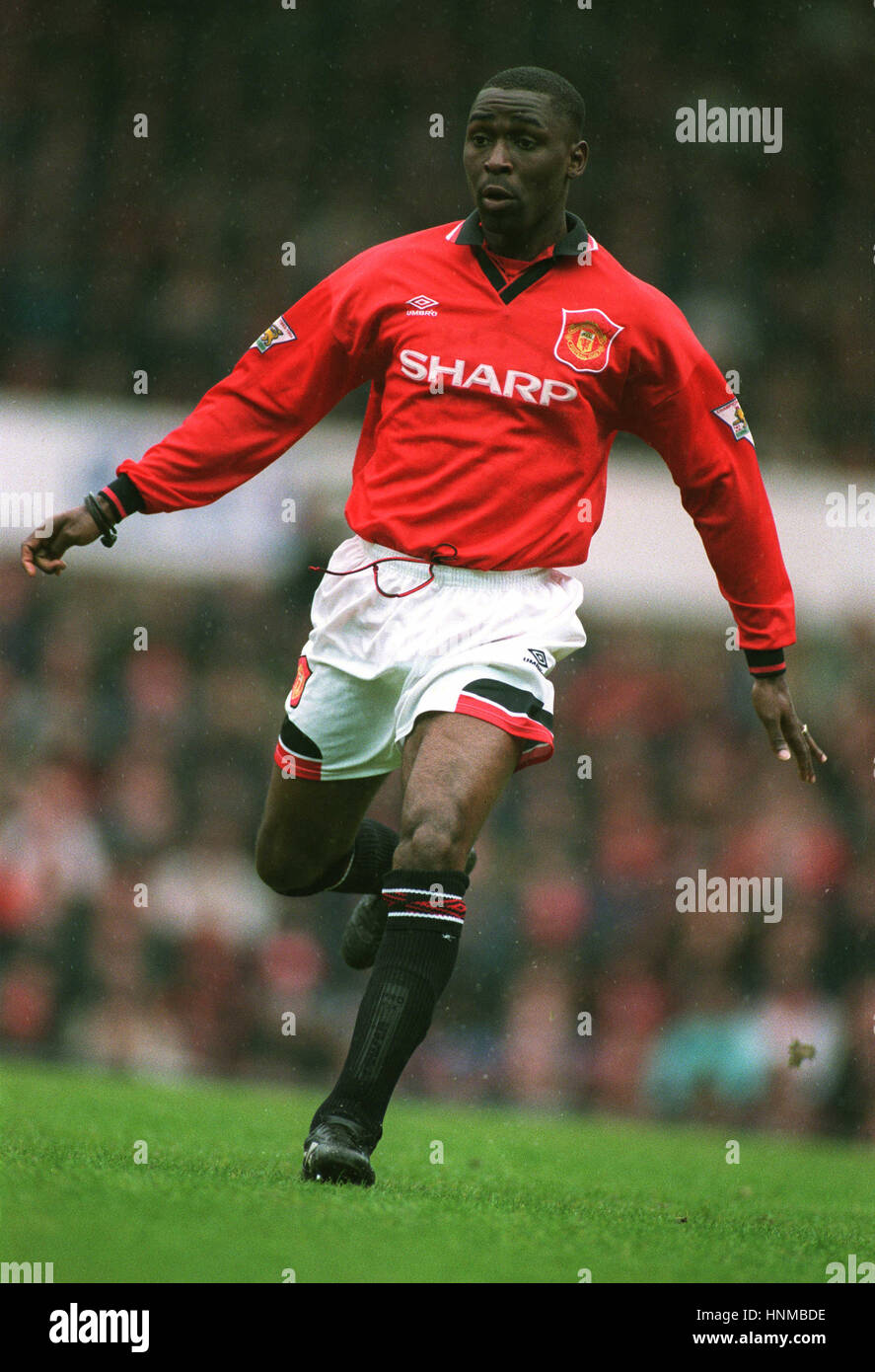 ANDY COLE MANCHESTER UNITED FC 20 April 1995 Stock Photo - Alamy