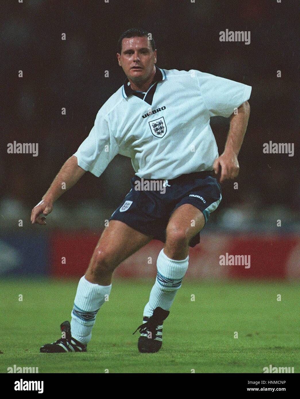 PAUL GASCOIGNE ENGLAND & GLASGOW RANGERS FC 07 September 1995 Stock ...