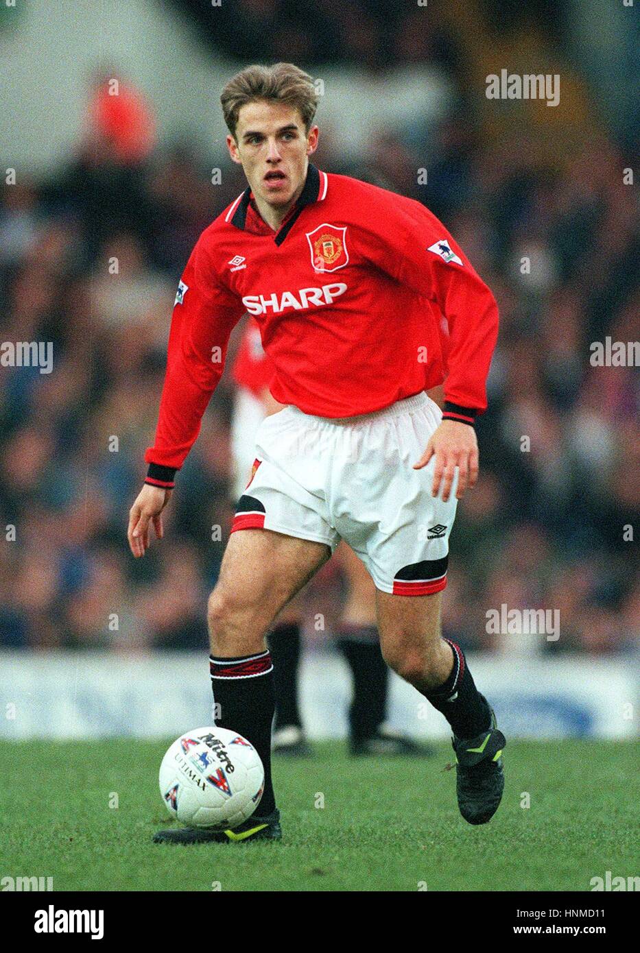 PHILIP NEVILLE MANCHESTER UNITED FC 28 December 1995 Stock Photo - Alamy