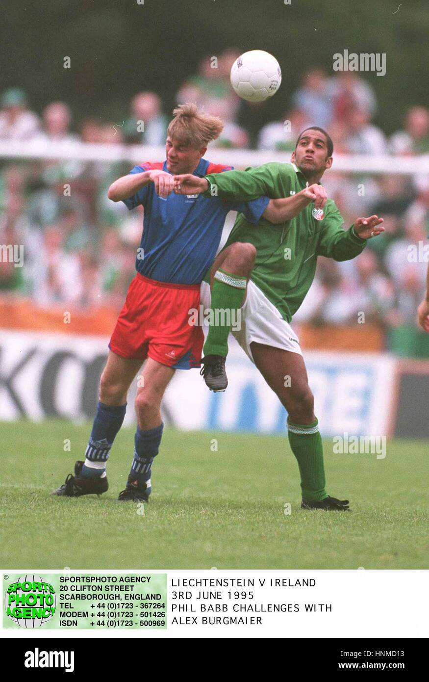 PHIL BABB & ALEX BURGMAIER LIECHTENSTEIN V REP. IRELAND 03 June 1995 ...