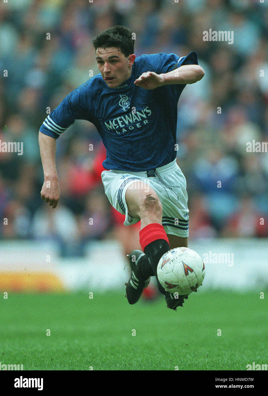 CHARLIE MILLER GLASGOW RANGERS FC 10 April 1995 Stock Photo - Alamy