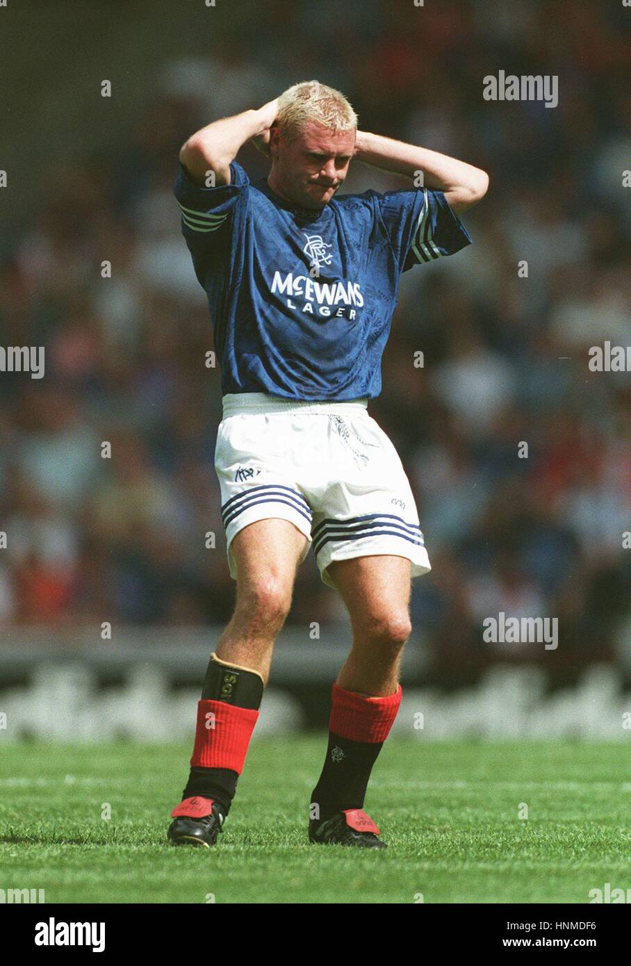 PAUL GASCOIGNE GLASGOW RANGERS FC 03 August 1995 Stock Photo - Alamy
