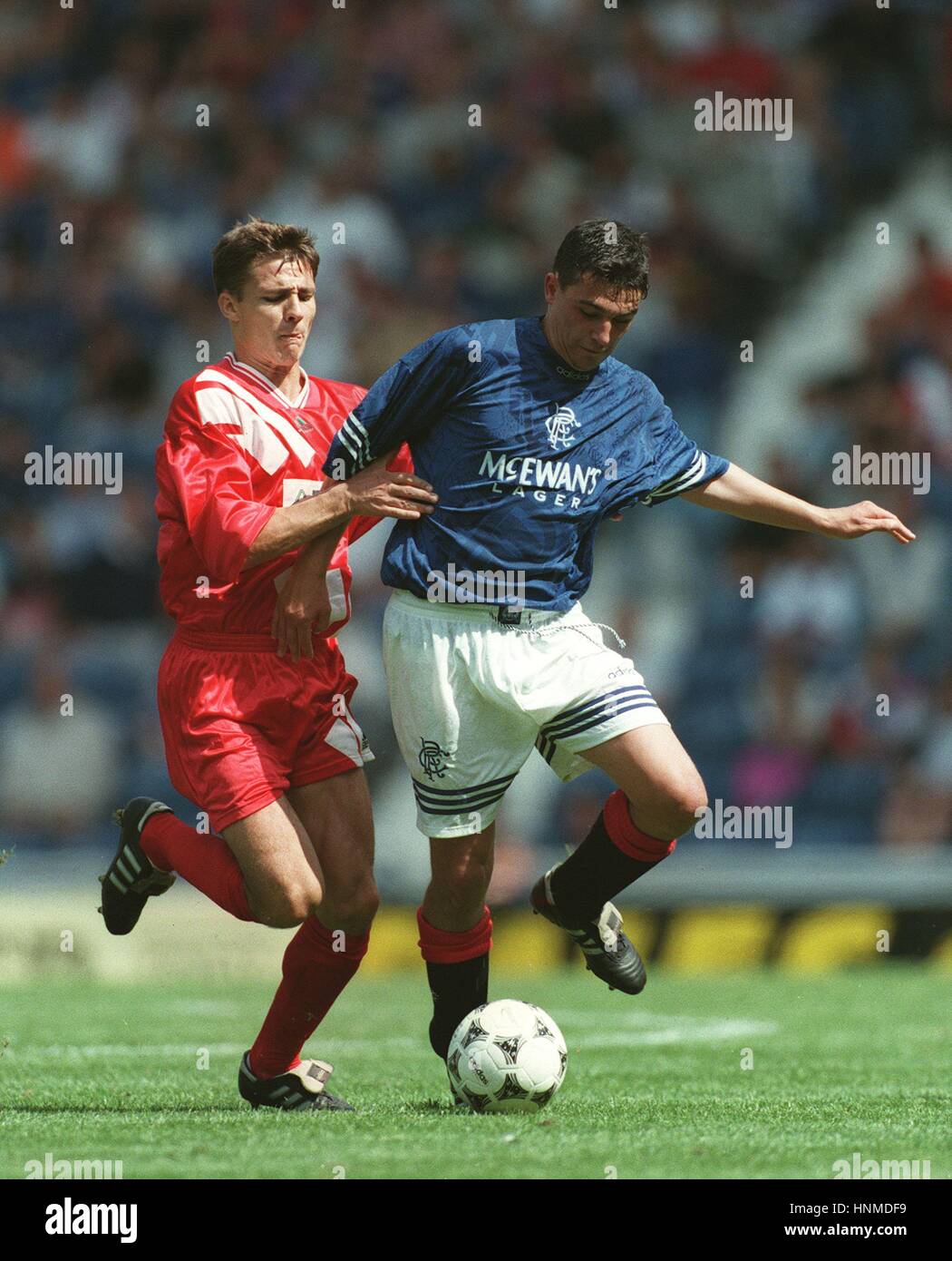 CHARLIE MILLER & DOPOS RANGERS V STEAU BUCHAREST 03 August 1995 Stock ...