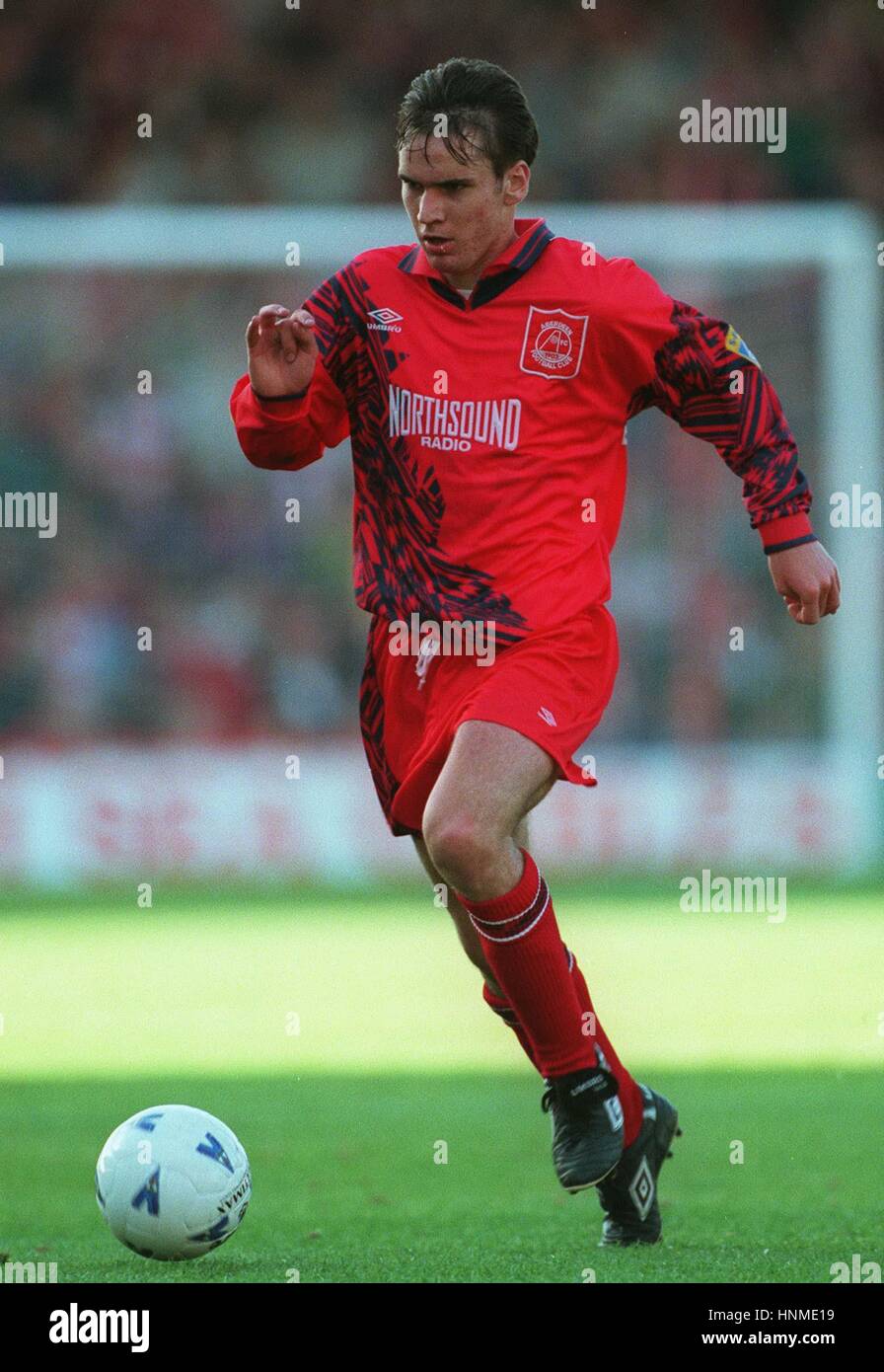 STEPHEN GLASS ABERDEEN FC 09 October 1995 Stock Photo - Alamy