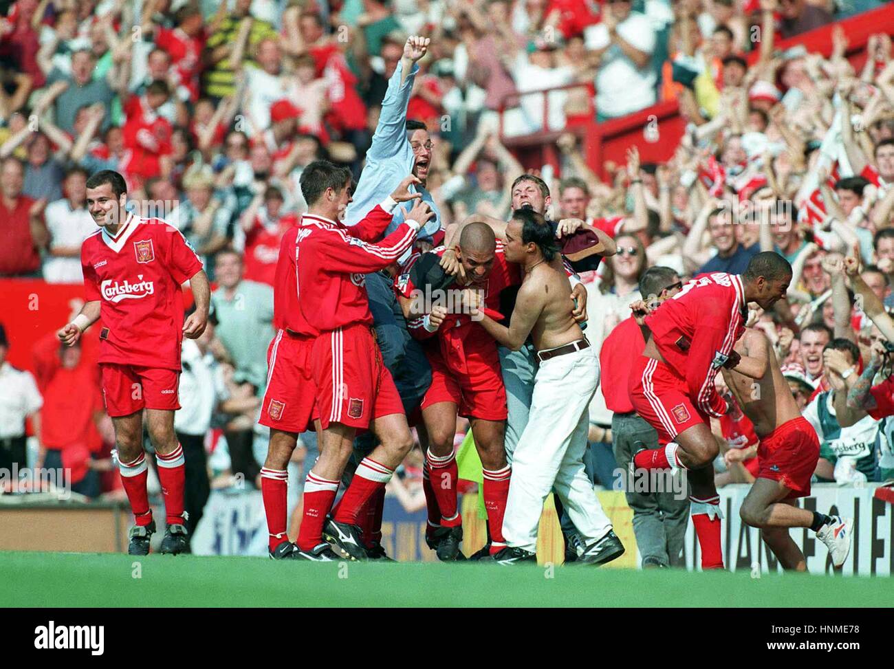 STAN COLLYMORE LIVERPOOL V SHEFFIELD WED 19 August 1995 Stock Photo - Alamy