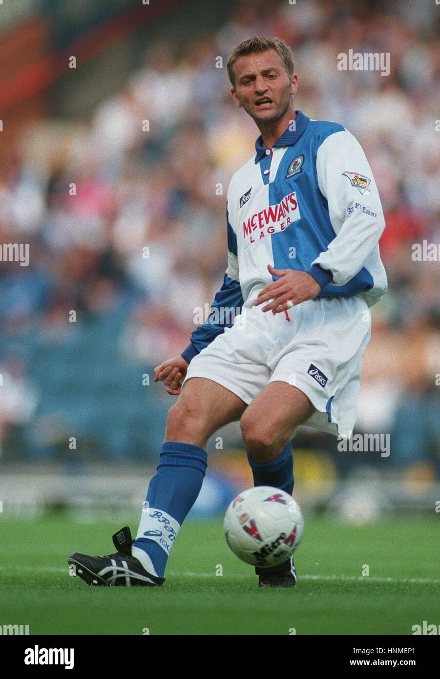TIM SHERWOOD BLACKBURN ROVERS FC 12 September 1995 Stock Photo - Alamy