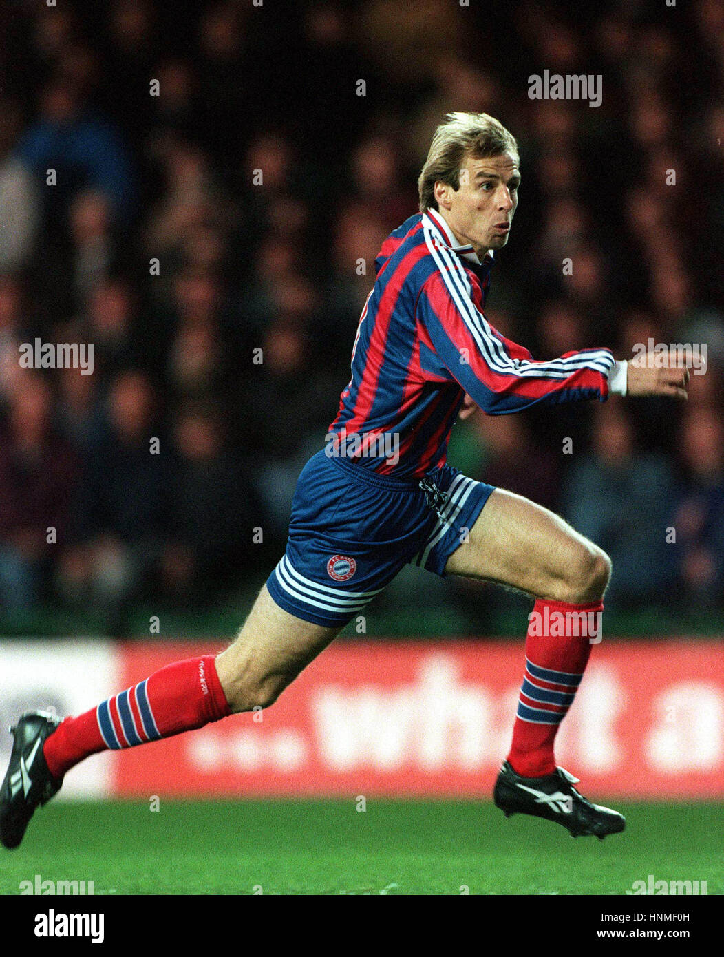 JURGEN KLINSMANN BAYERN MUNICH FC 18 October 1995 Stock Photo - Alamy