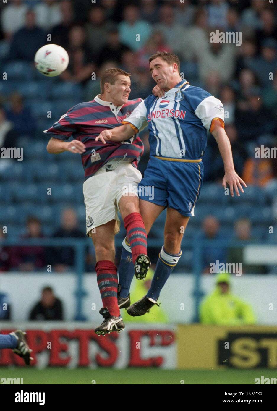 STEVE HOWEY DAVID HIRST SHEFFIELD WED V NEWCASTLE SHEFFIELD WED V ...