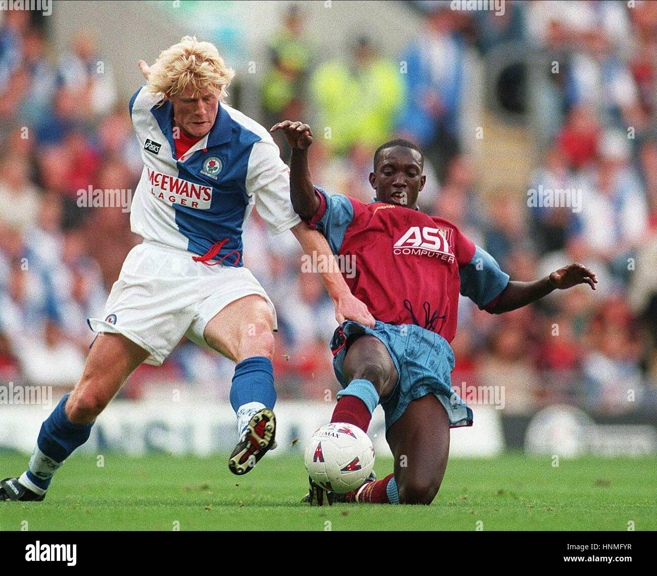 COLIN HENDRY DWIGHT YORKE BLACKBURN ROVERS V ASTON BLACKBURN ROVERS V ...