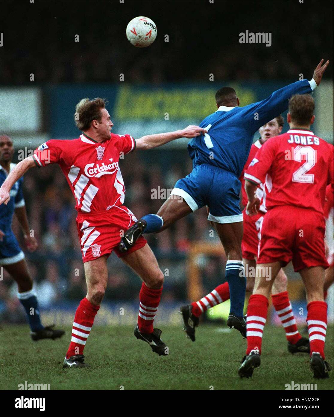 JOHN SCALES & BIRMINGHAM CITY V LIVERPOOL 07 January 1995 Stock Photo ...