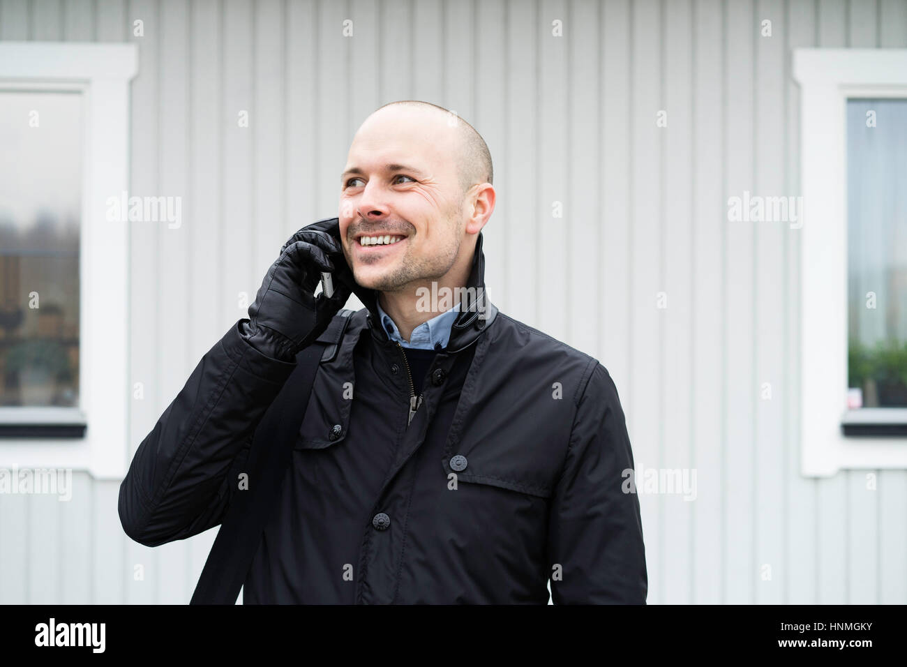 European Scandinavian Swedish Caucasian Male Talking in Mobile Phone ...