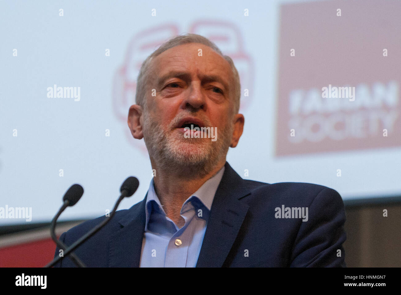 Leader Labour Party Jeremy Corbyn speaks at Fabian Society Conference ...