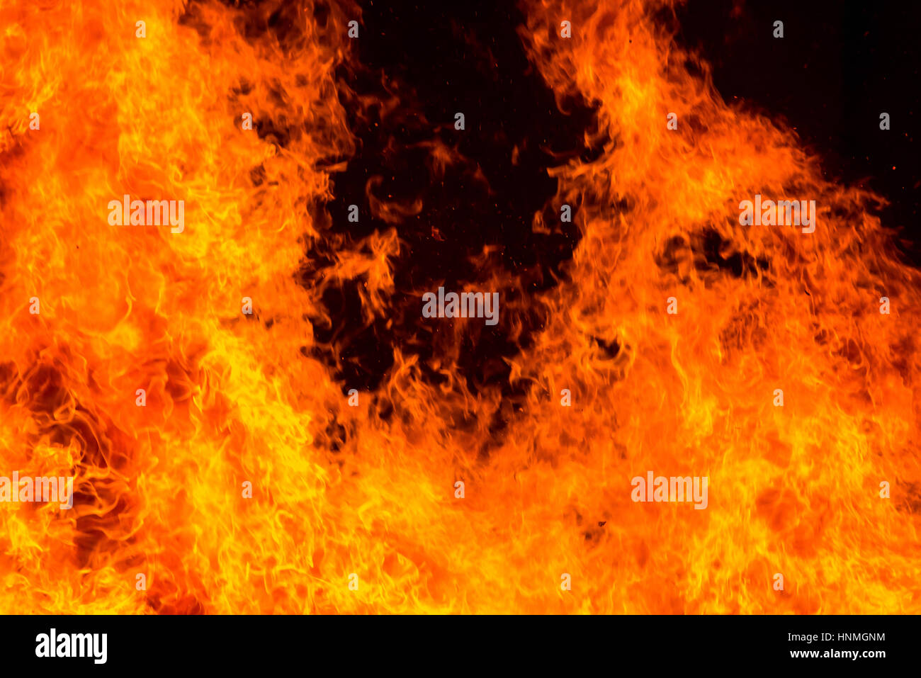 Burning fire bonfire on black hi-res stock photography and images - Alamy