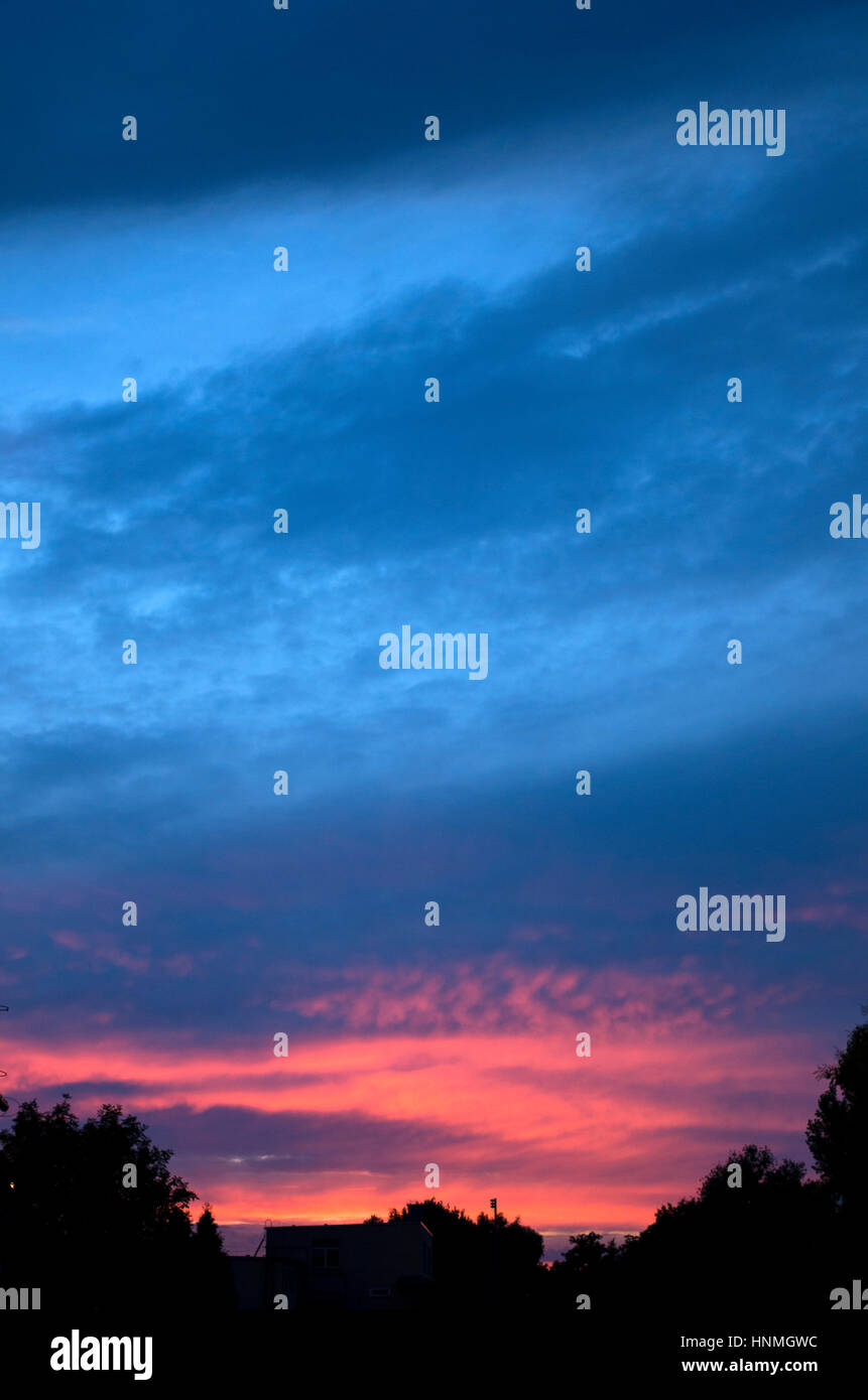 Cloudy sunset sky Stock Photo - Alamy