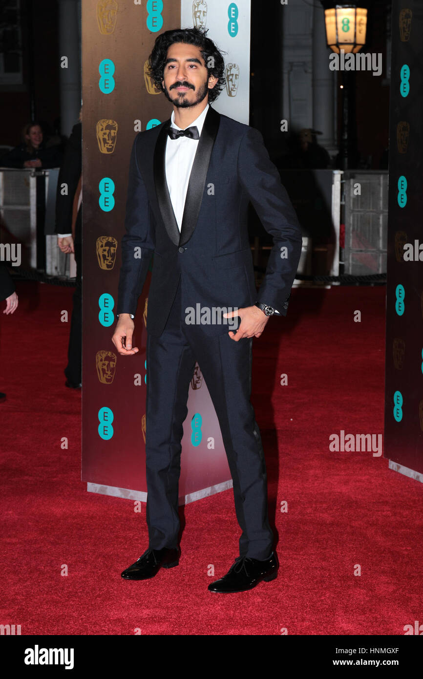 LONDON - FEB 12, 2017: Dev Patel attends The EE British Academy Film ...