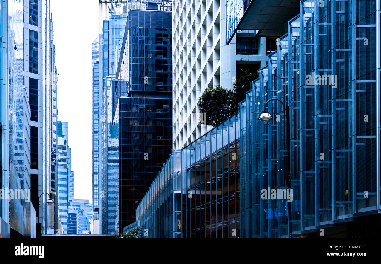 Windows of commercial building in Hong Kong Stock Photo - Alamy