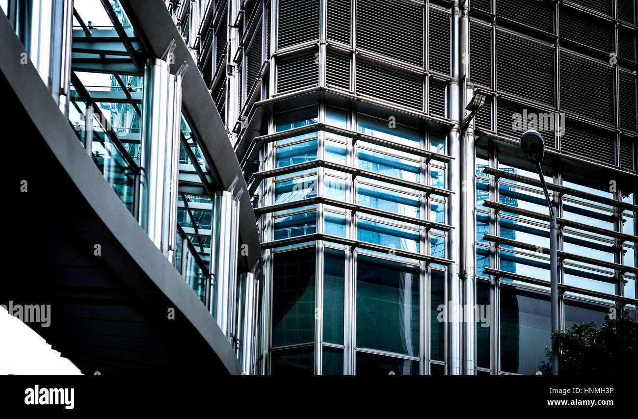 Windows of commercial building in Hong Kong Stock Photo - Alamy